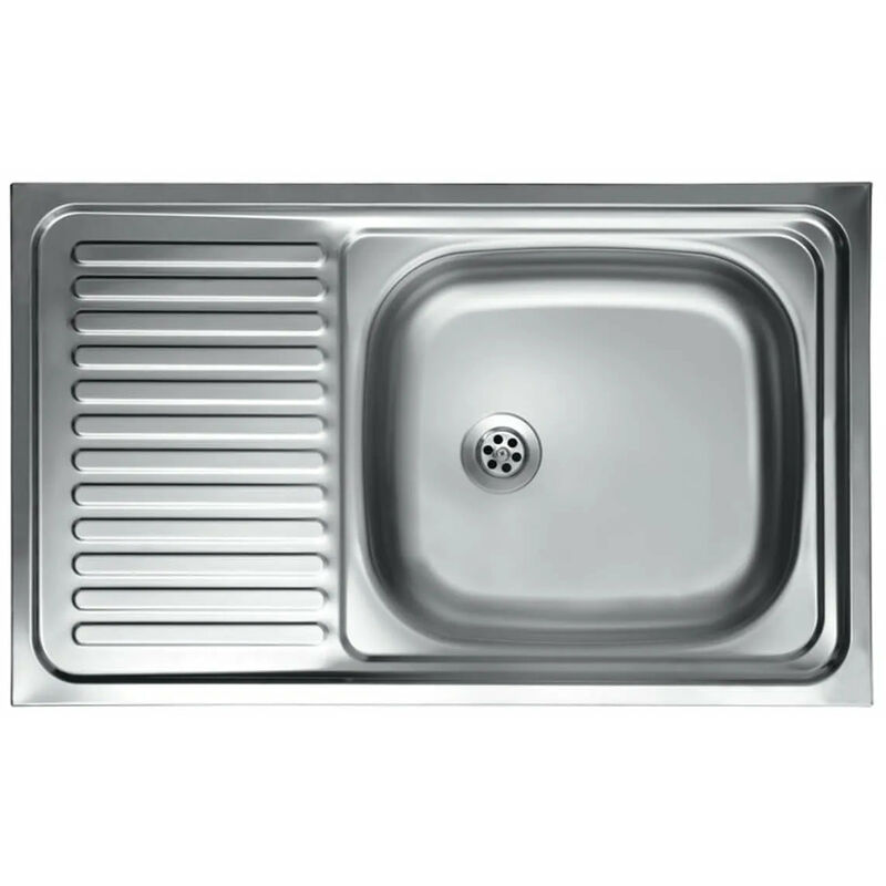 Lavello Cucina In Acciaio Inox Ad Appoggio Da 80 Cm Con Bordino ...