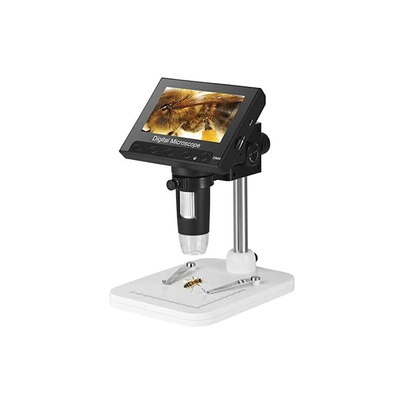 Lcd Digital Microscope, 4.3 Inch 10X-1000X Magnification Zoom Hd 720P ...