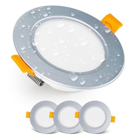 Set of 4 Extra Flat Recessed Led Spotlights 7W Bathroom Spotlights Led ...