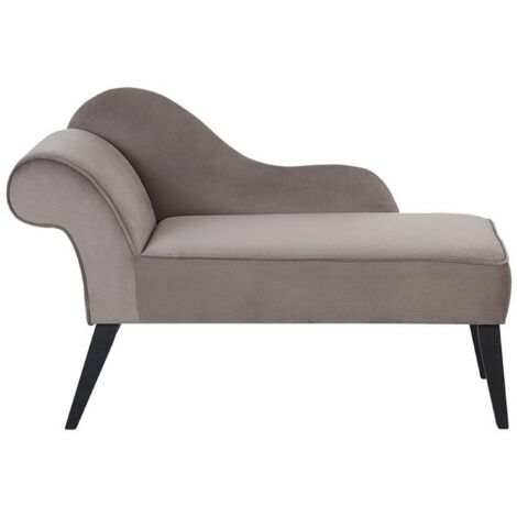Right-Hand Chaise Lounge IVRY Velvet Grey