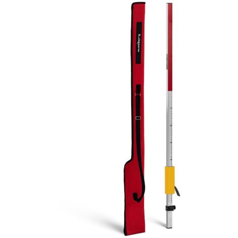 Telescopic levelling staffs