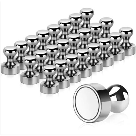 Magnets, 24PCS Metal Magnets, Powerful Magnets 12x16mm - Stainless ...