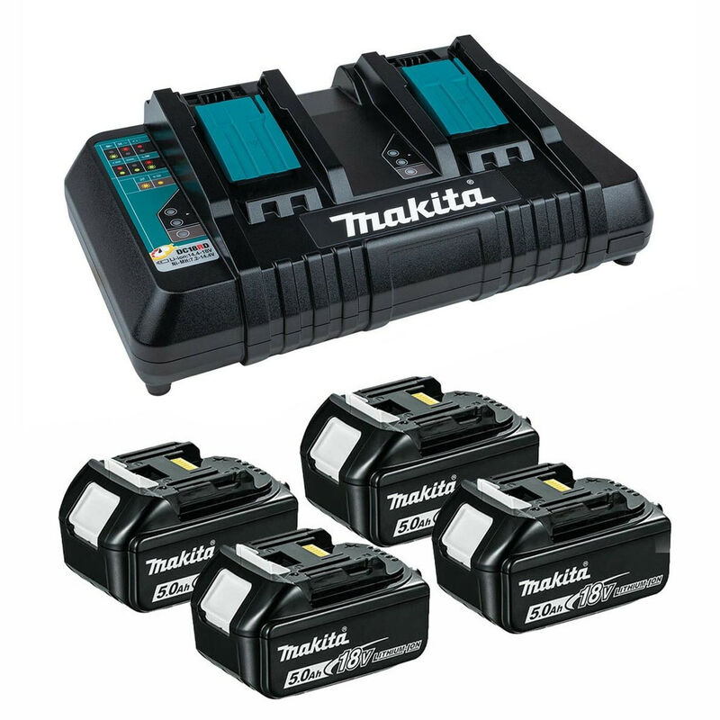 Makita - Dc18rd 18V Lxt Twin Port Charger With 2X 5.0Ah Batteries | Makita | US
