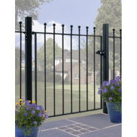 Aluminium, iron and steel garden gates