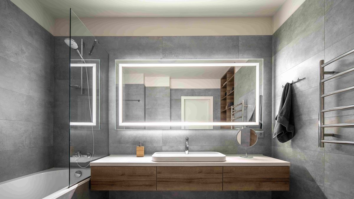 How to install an LED bathroom mirror