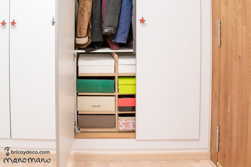 Tutorial para hacer un módulo zapatero en el interior de un armario