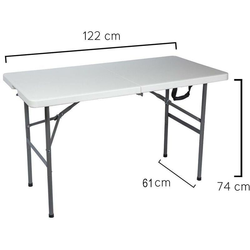Mesa Plegable Rectangular 122 x 61 x 74 cm