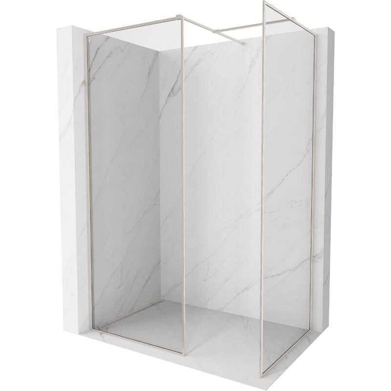 Preisvergleich für Kioto-F Duschwand Walk-in mit Rahmen 160 x 120 cm, transparent 8 mm ...