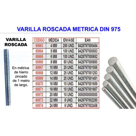 Varillas roscadas 24mm al mejor precio