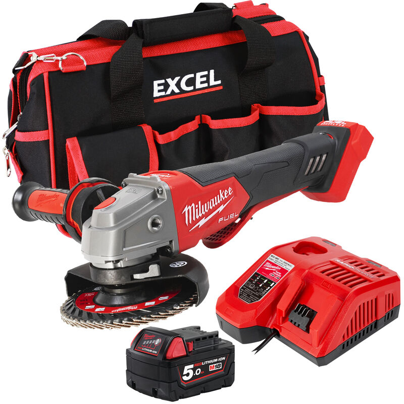 Milwaukee - M18fsagv115xpdb-0 18V Fuel 115Mm Angle Grinder With 1 X 5 ...