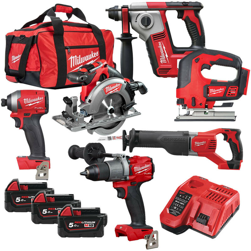 M18kit2 18V Cordless 6 Piece Kit With 3X 5.0Ah Batteries - Milwaukee ...