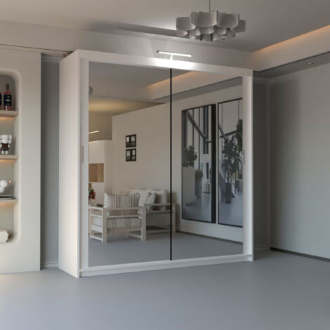 Sliding Wardrobes 4U Modern Curve Mirror Sliding Door Wardrobe with ...
