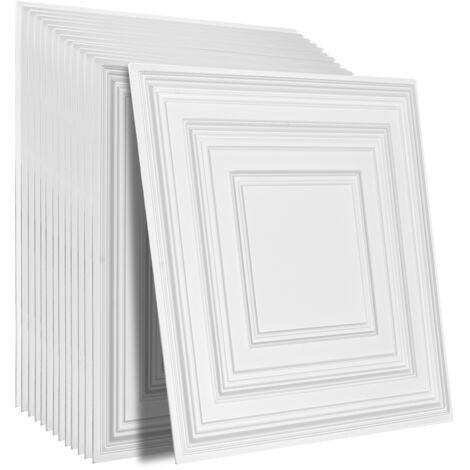 Pvc Wall Panels VEVOR Ceiling Tiles, 96-Pack 20 X 20 In, Drop Ceiling ...