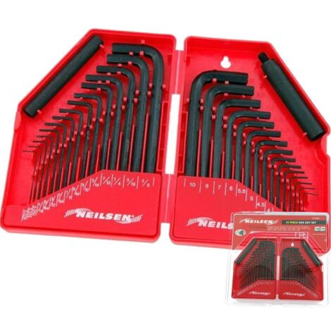 Neilsen 9pc Extra Long Metric Ball Point Hex Allen Key Set Allan Alan 1 ...