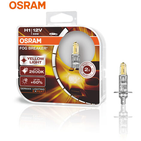 Steuerfreier kostenloser Versand H1 OSRAM FOG BREAKER 2600K GELB Yellow ...