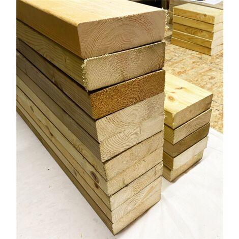 PACK OF 10 (Total 10 Units) - Oak Timber Sleeper - 100mm x 200mm x 2400mm