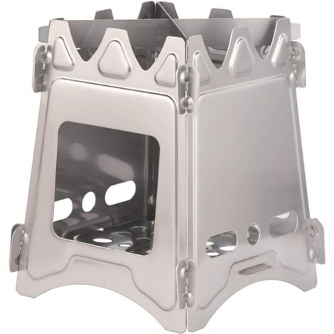 Réchaud à Bois Portable en Acier Inoxydable Réchaud à Cassette ...