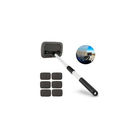 Brosse de nettoyage pour voiture avec manche télescopique et 6 têtes en ...