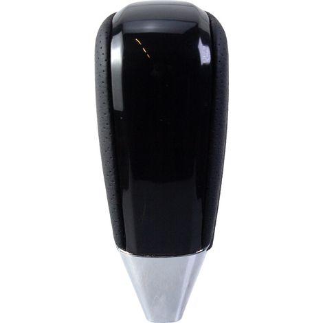 This set of perforated silver gearshift levers with a square base is ...