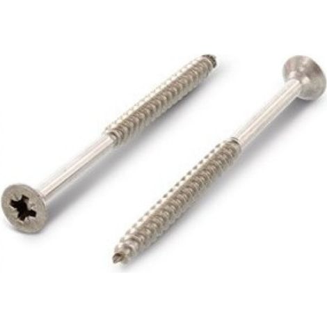 VBA Vis bois agglo Tête fraisée Pozi N°2 5X35 Filetage partiel Inox A4 ...