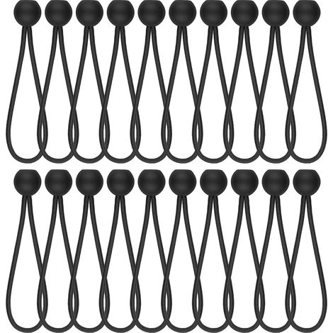 Lot de 25 cordes élastiques pour bâche de tente à toit en dôme de 6 ...