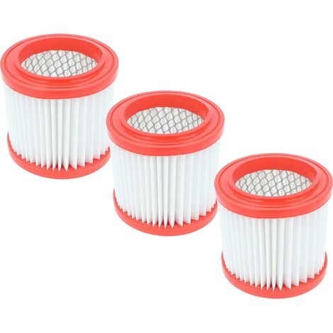 vhbw 3x Filter compatible with Kraft 25093643 Ash Vac - HEPA filter Red ...