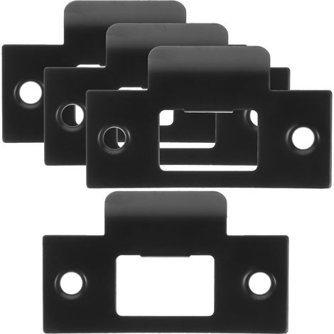 4 Piece Reinforcement Residential Commercial Steel Strike Black Doors