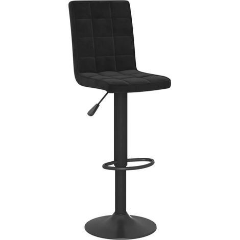 Tabouret de bar Chaise de bar Noir Velours