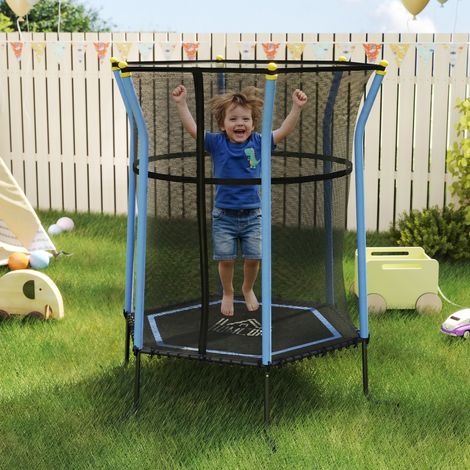 Trampoline pour enfants dès 3 ans avec filet de sécurité Ø163,5 x 190 ...