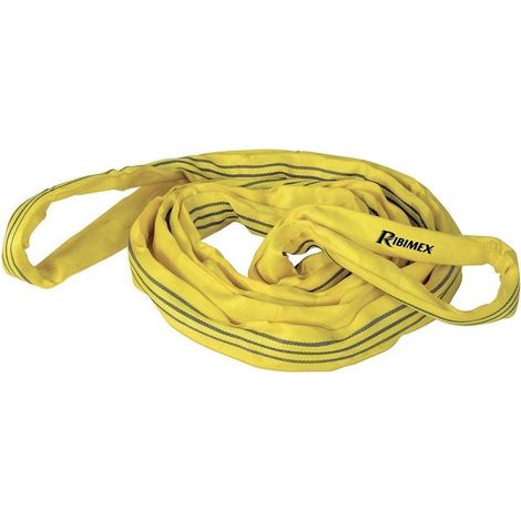 Élingue Tube 3T 3m - Jaune - Résistante et Durable - Idéale pour Levage ...