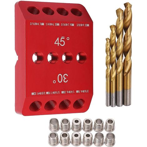 Bohrschablone für 30°, 45° und 90° Winkel, 4 Größen, Holzbearbeitungs ...