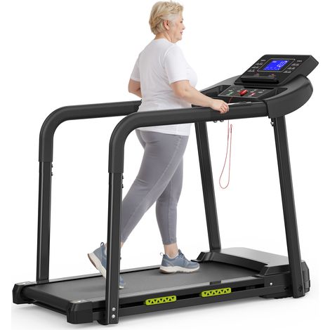 Tapis de Course Senior Pliable – Geländers Longs Sécurité, Grand Écran ...