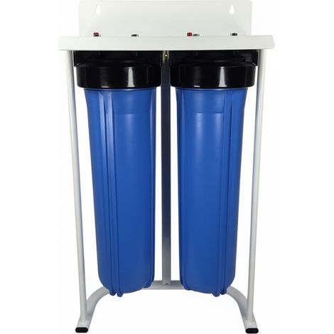 Porte filtre Big Blue duo 20 pouces anti impuretés et odeurs de chlore ...