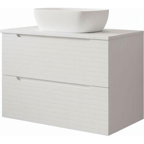 Kibath Mueble de baño con Lavabo BOREAL 60x45 cm acabado Blanco mate 2 ...