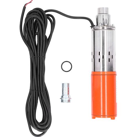 Pompe solaire DC 24V pour puits profond, moteur cuivre, corps inox, kit ...
