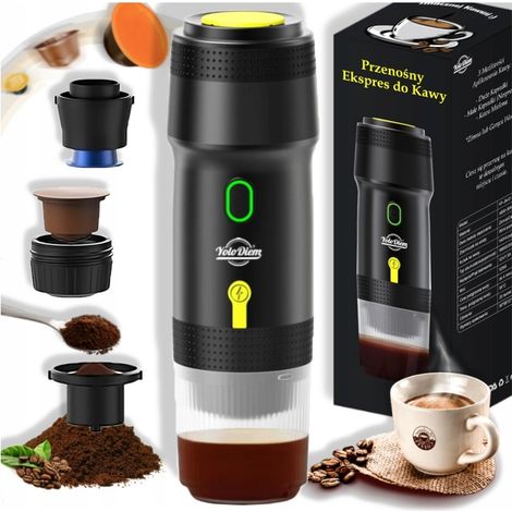 MACCHINA DA CAFFÈ PORTATILE 125W 3 IN 1 Tourist Cordless per auto