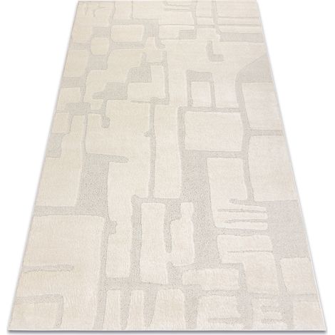 Tapis crème DUNE 2527 – Pierres, structure beige 240x330 cm