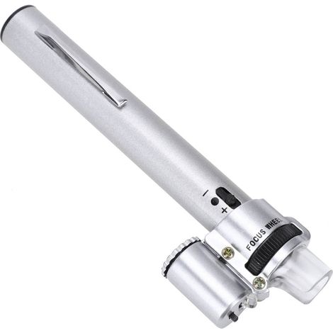 Microscope portable à LED, grossissement réglable 100x, type stylo ...