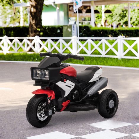 Moto électrique pour enfants 3-5 ans max 25kg avec 3 roues lumières et ...