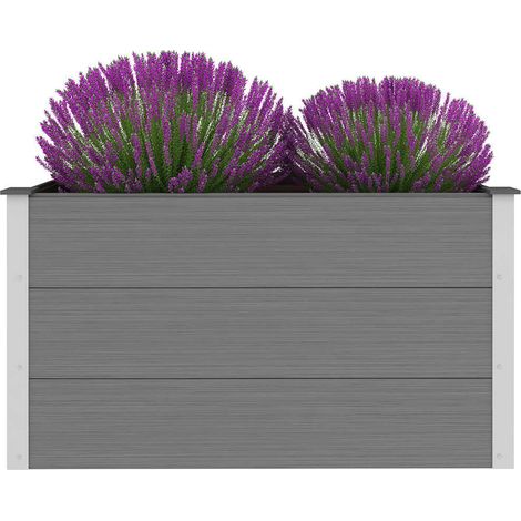 Garten-Hochbeet WPC 100 x 50 x 54 cm Grau