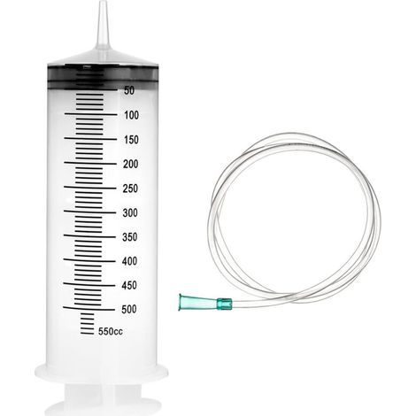 Seringue doseuse 500 ml en plastique réutilisable avec tube souple de 1 ...