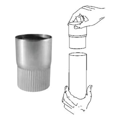 Manchon Ø 80 mm zinc naturel VM Building - 220003041