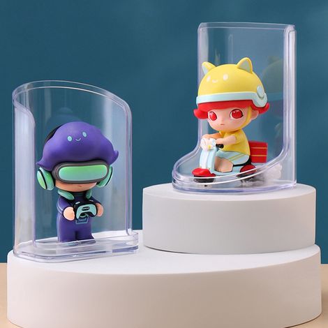 Boîte de rangement anti-poussière pour figurines, vitrine transparente ...