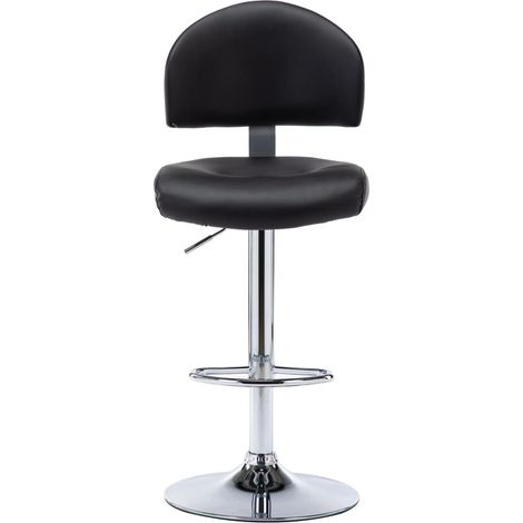 Tabouret de bar Chaise de bar Noir Similicuir