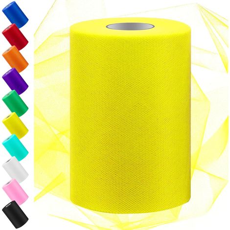 Inch x 100 Yard Tulle Fabric Roll, Ribbon Spool, Polyester Net Ideal ...