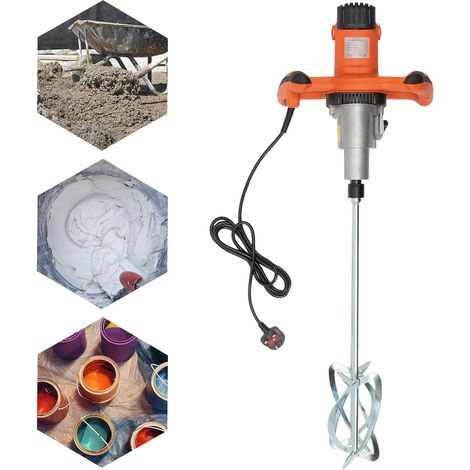 Handheld Electric Cement Mixer 1800W Portable Concrete Mixer Adjustable ...