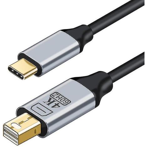 Câble Thunderbolt 3, USB-C vers Mini DP Type-C vers DisplayPort 4K 60 Hz