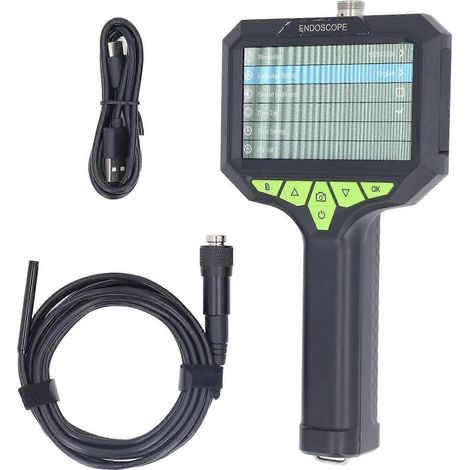 Endoscope portable avec écran IPS de 4,3 pouces, résolution HD 1080p et ...