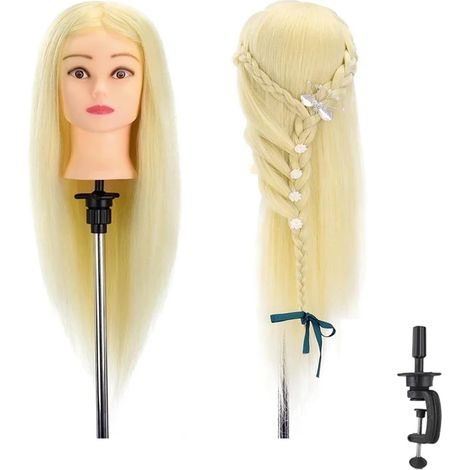 Tête de Mannequin 24 Pouces, 70% Cheveux Humains, for Femme, for la ...