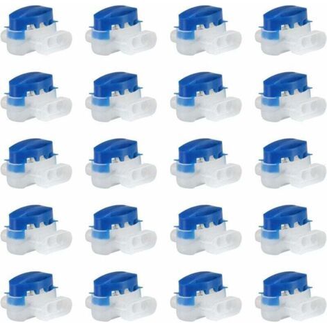 Pack of 20 resin-filled cable connectors for Automower robotic lawnmowers.